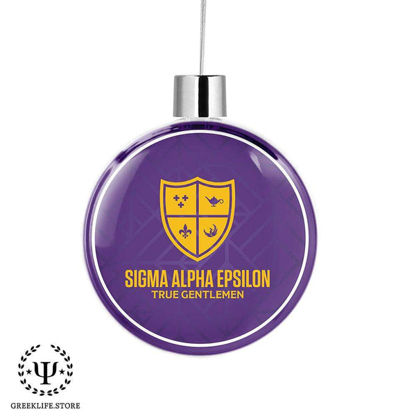 Sigma Alpha Epsilon Christmas Ornament Flat Round — GreekLife.Store