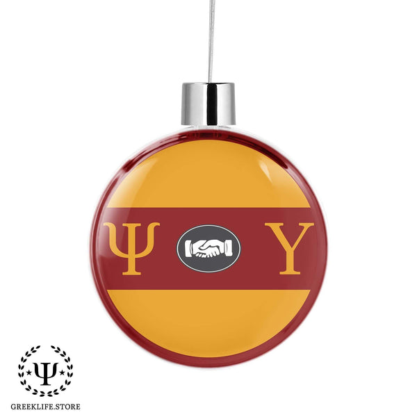 Psi Upsilon Christmas Ornament Flat Round — GreekLife.Store