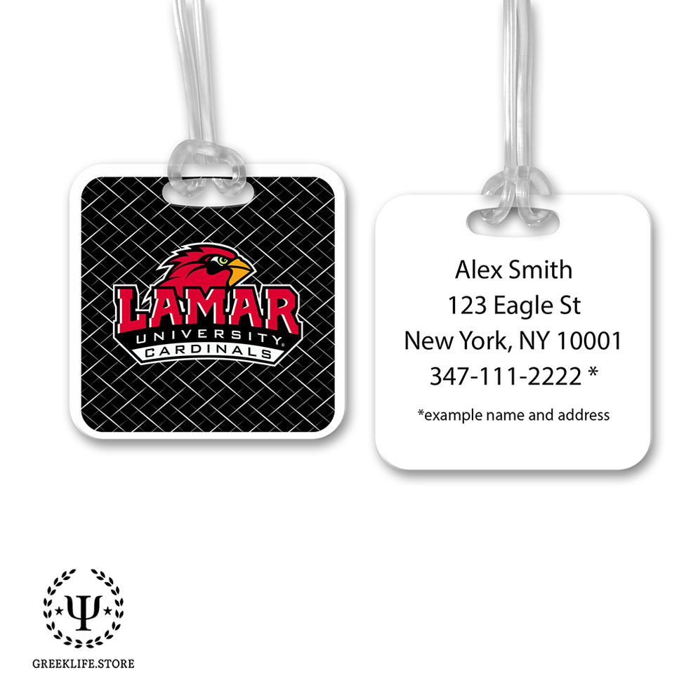Lamar University Luggage Bag Tag (square) — GreekLife.Store