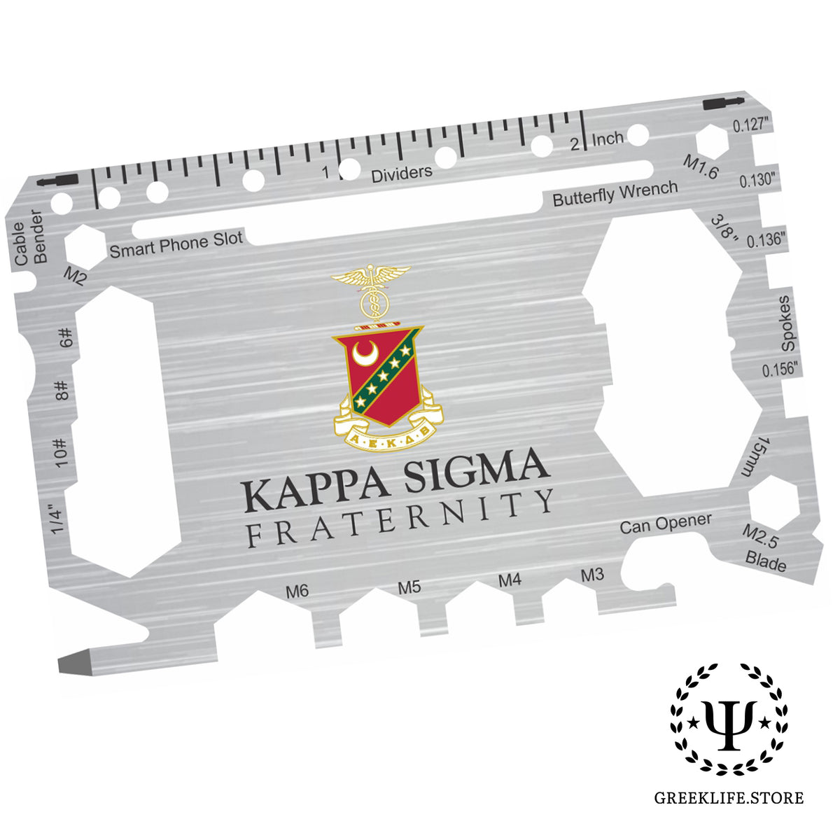 Kappa Sigma 46-in-1 Pocket Multi-Tool Card — GreekLife.Store