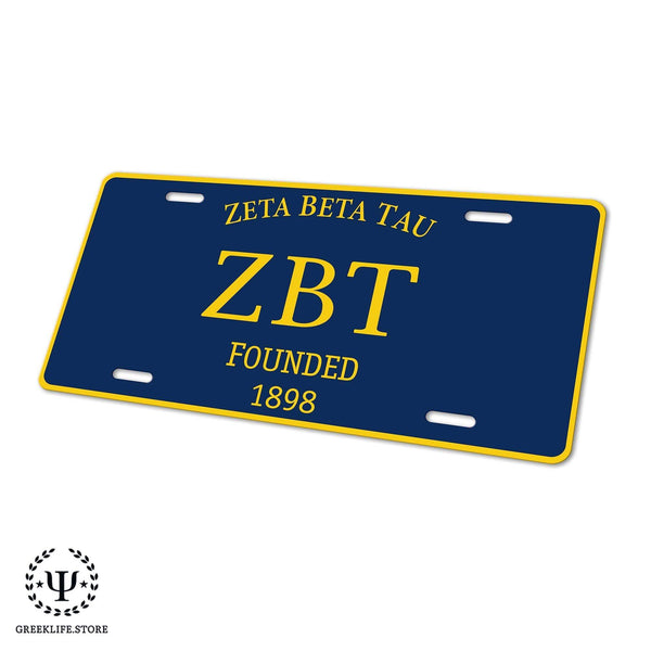 Zeta Beta Tau Decorative License Plate — GreekLife.Store