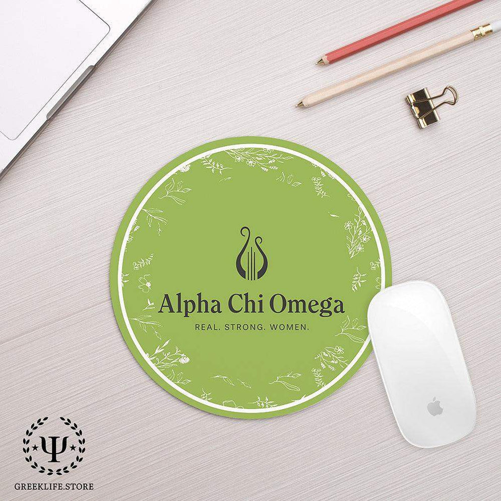 Alpha Chi Omega Mouse Pad Round — GreekLife.Store