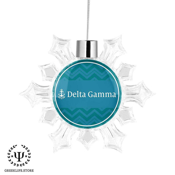 Delta Gamma Christmas Ornament - Snowflake — GreekLife.Store