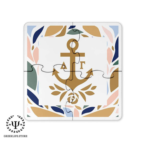 Delta Gamma Beverage Jigsaw Puzzle Coasters Square (Set of 4 ...
