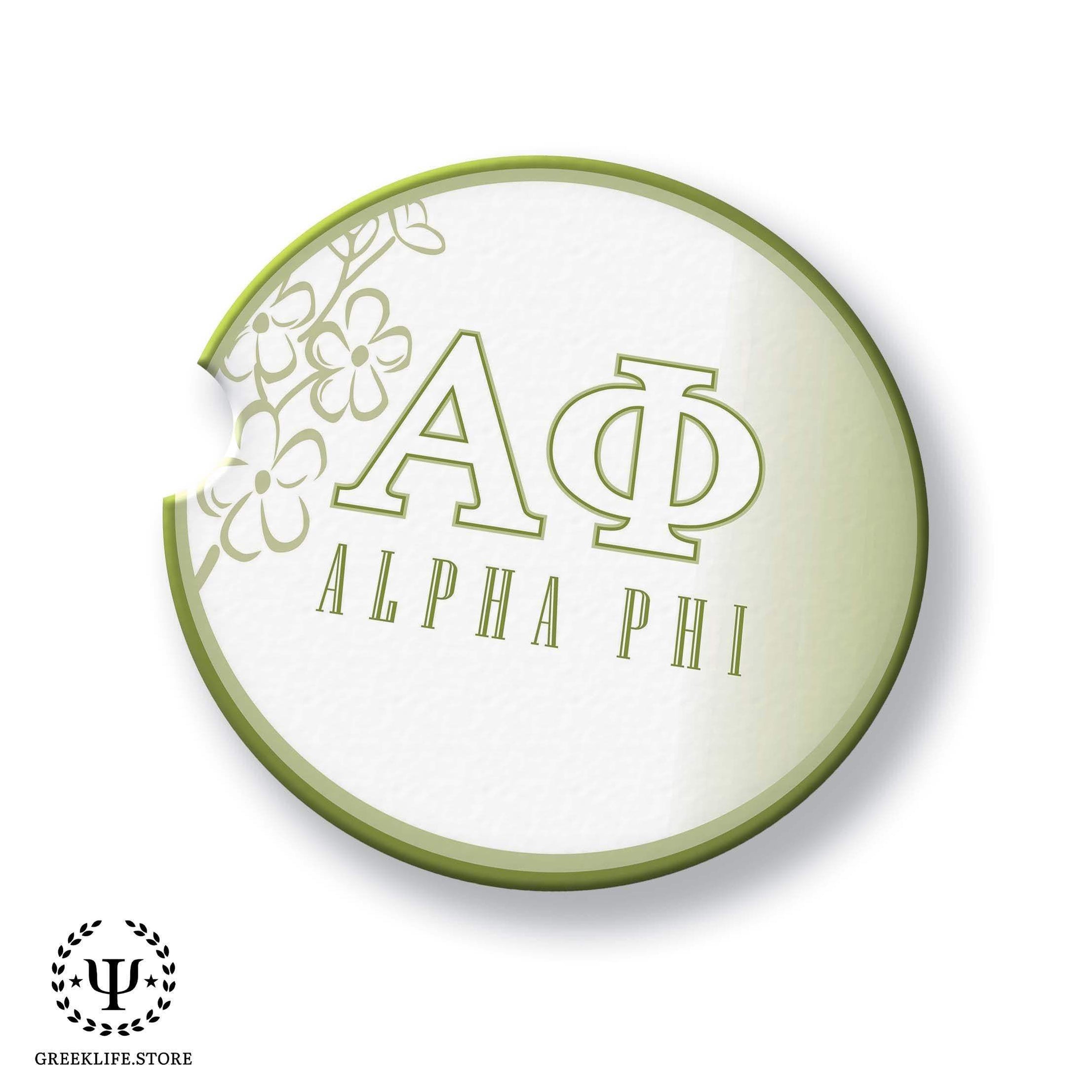 Alpha Phi Car Cup Holder Coaster (Set of 2) — GreekLife.Store