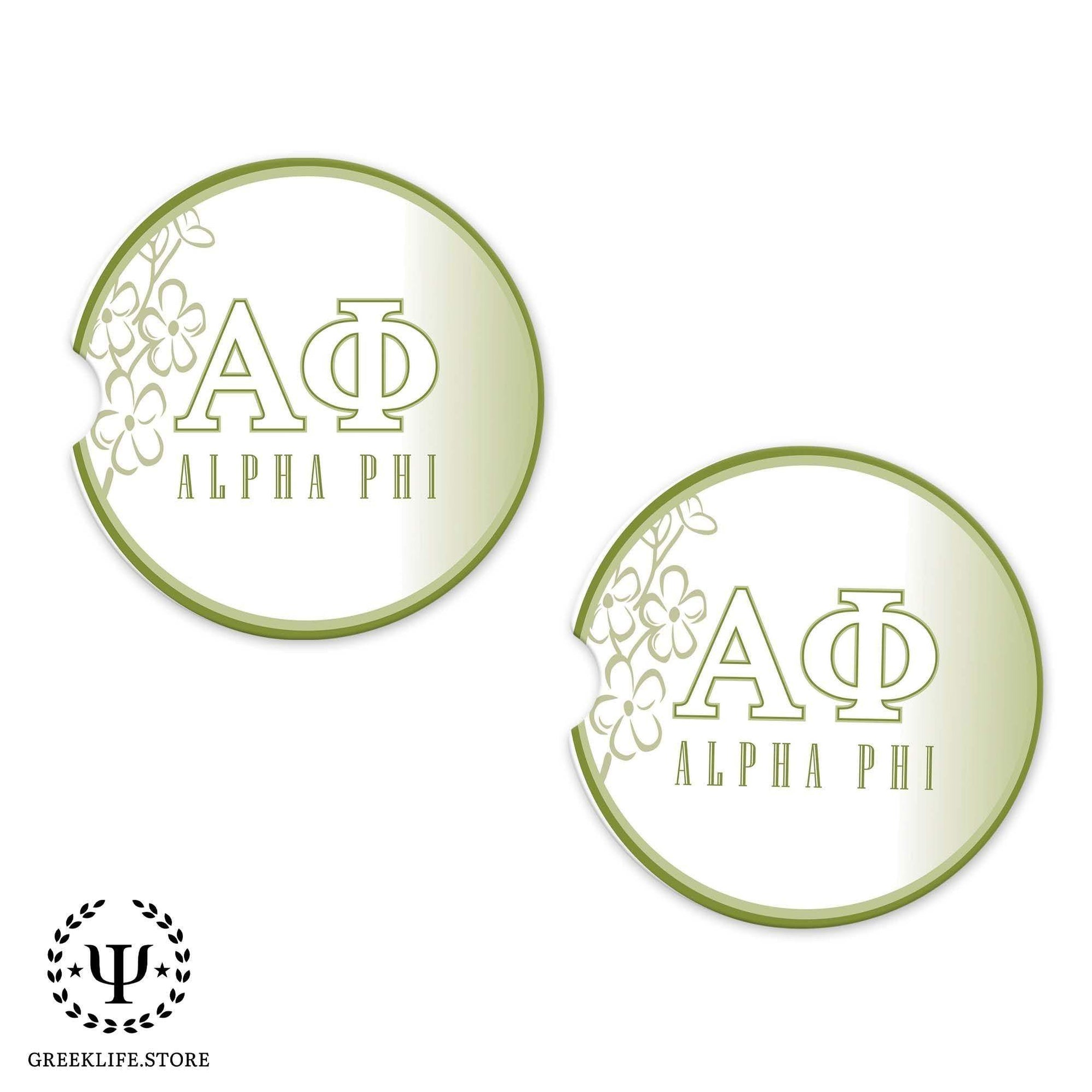 Alpha Phi Car Cup Holder Coaster (Set of 2) — GreekLife.Store