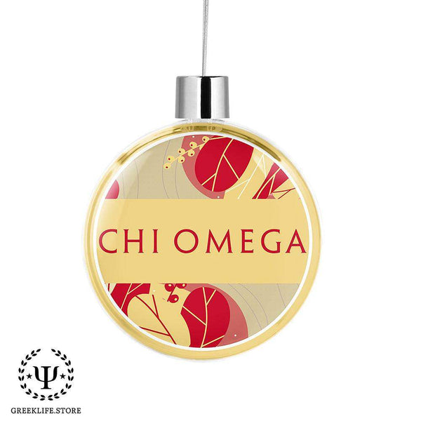 Chi Omega Christmas Ornament Flat Round — GreekLife.Store