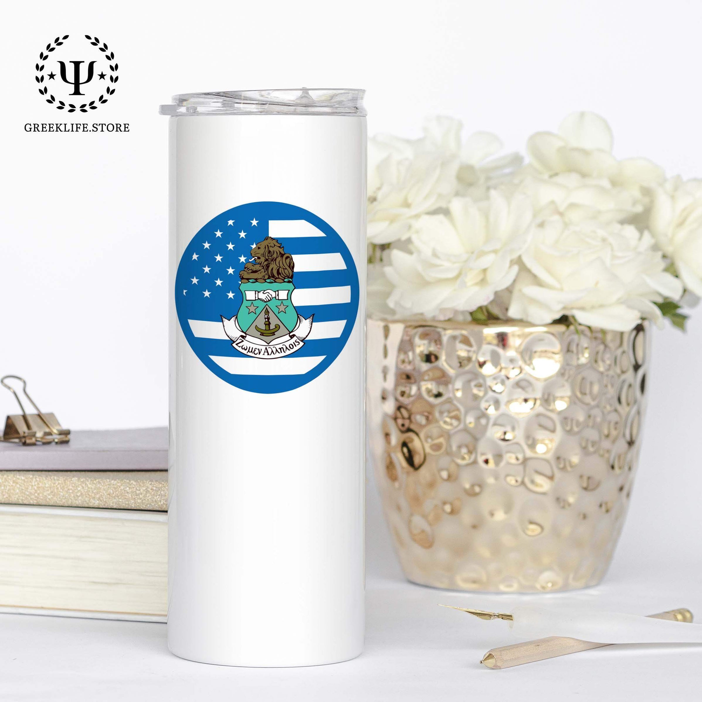 Alpha Delta Pi Stainless Steel Skinny Tumbler 20 OZ — GreekLife.Store