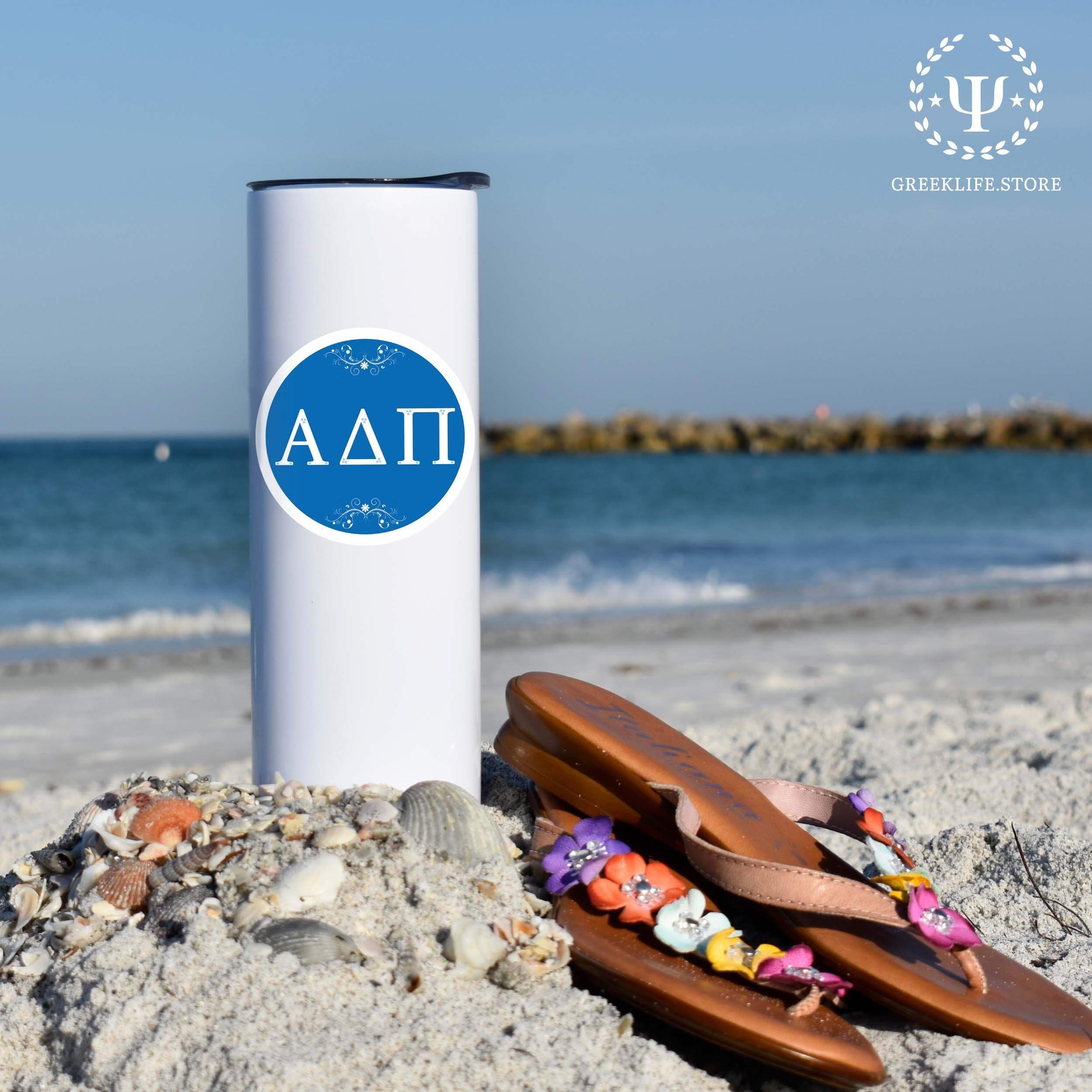 Alpha Delta Pi Stainless Steel Skinny Tumbler 20 OZ — GreekLife.Store