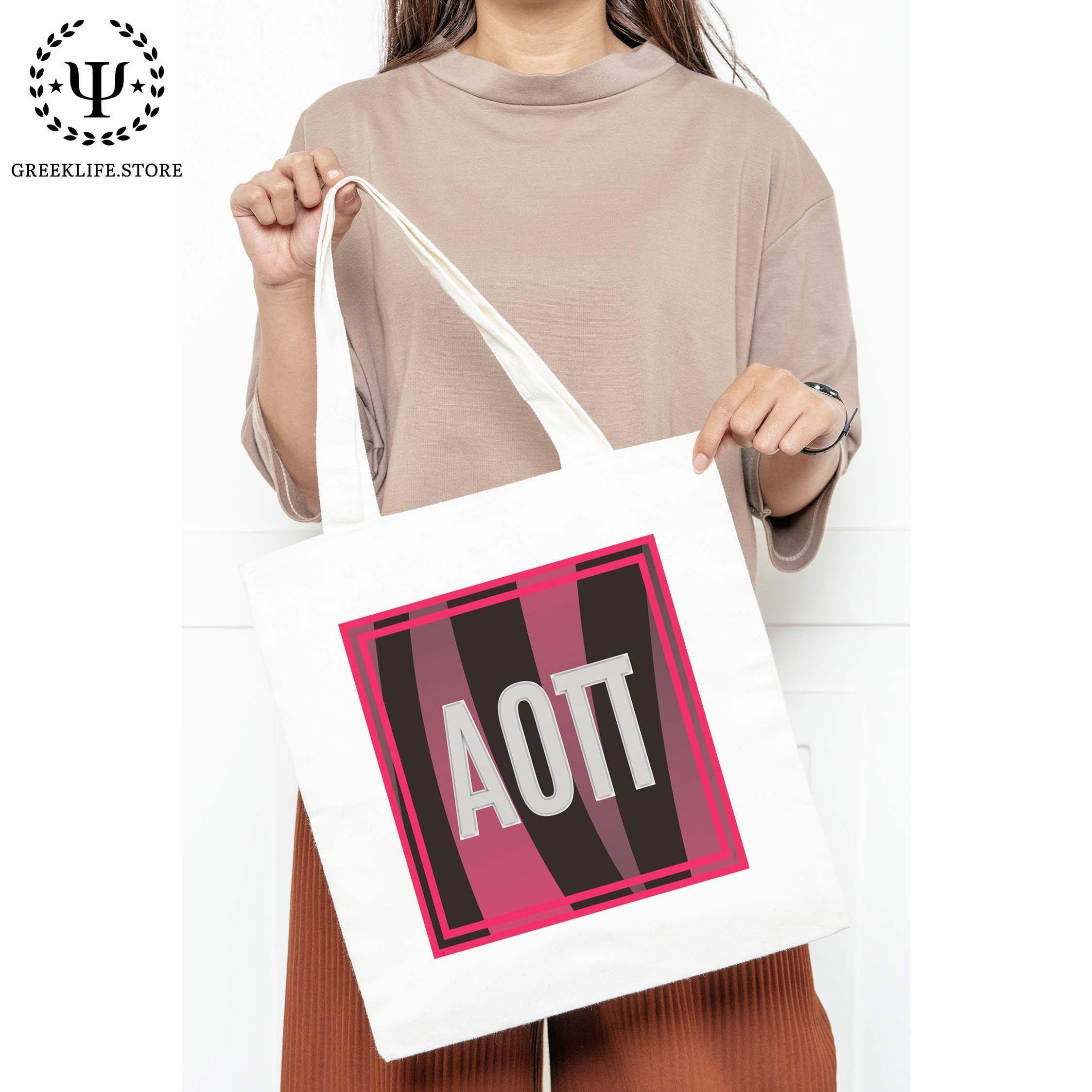 Alpha Omicron Pi Market Canvas Tote Bag — GreekLife.Store