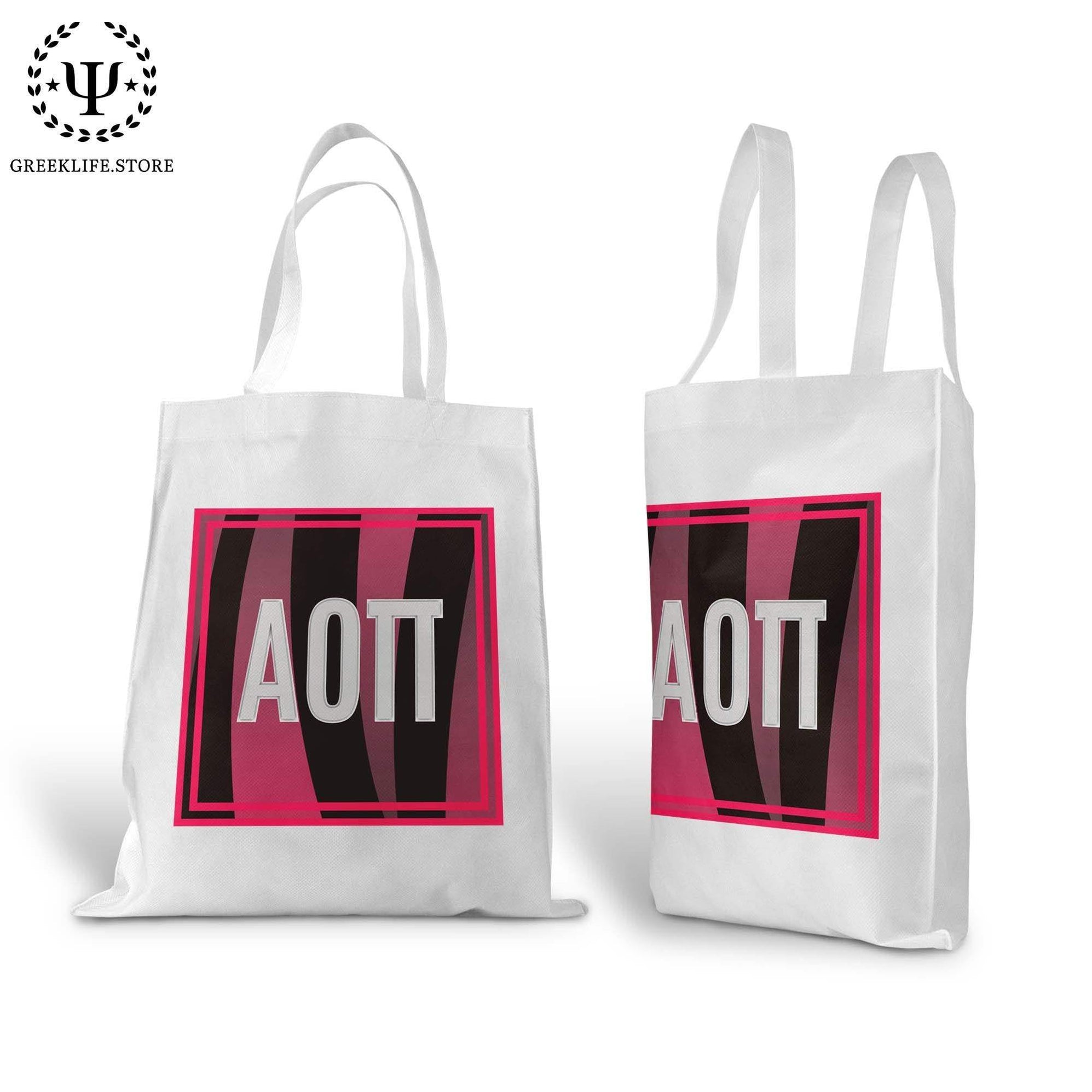Alpha Omicron Pi Market Canvas Tote Bag — GreekLife.Store