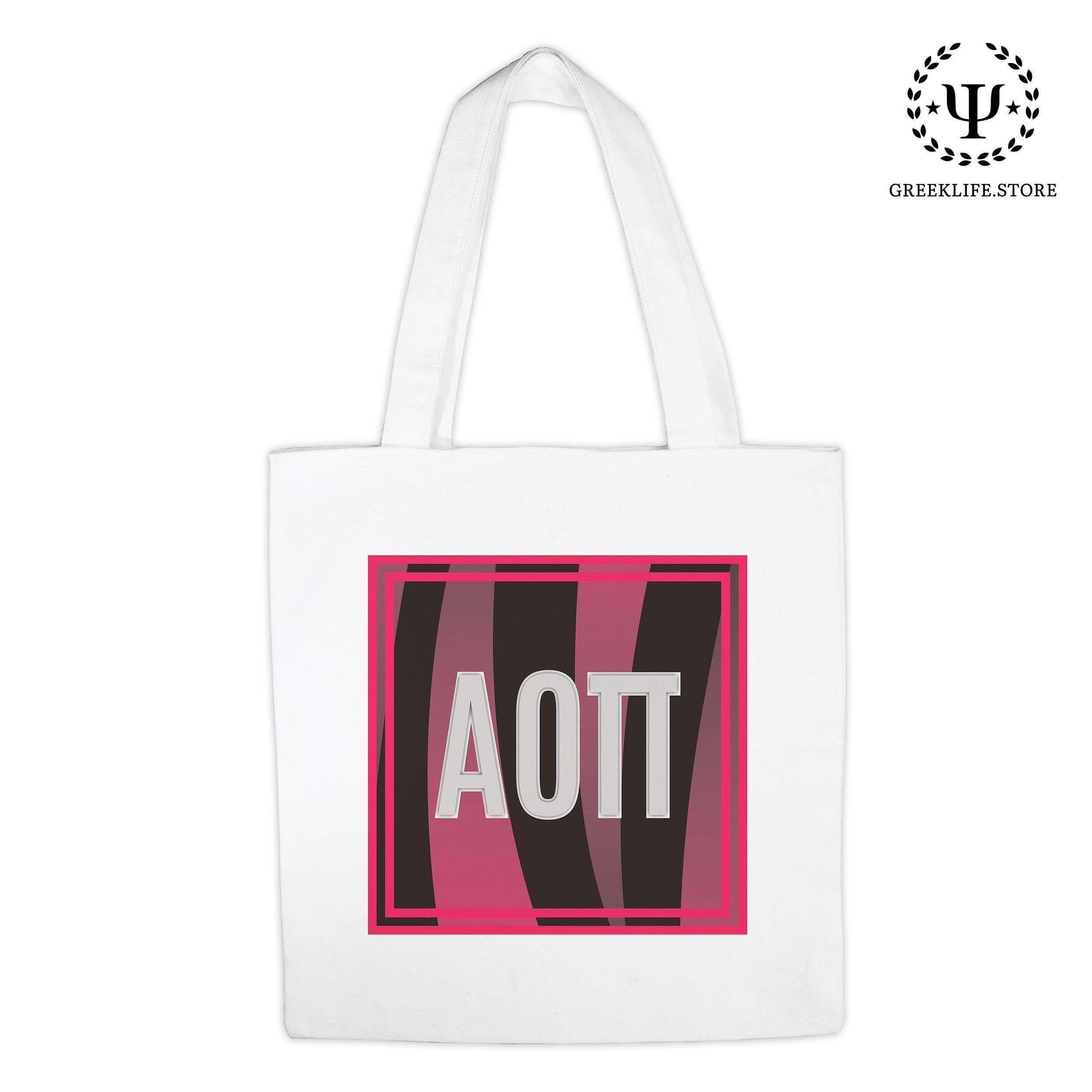 Alpha Omicron Pi Market Canvas Tote Bag — GreekLife.Store