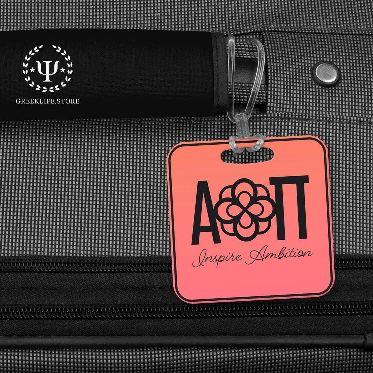 Alpha Omicron Pi Luggage Bag Tag (square) — greeklife.store