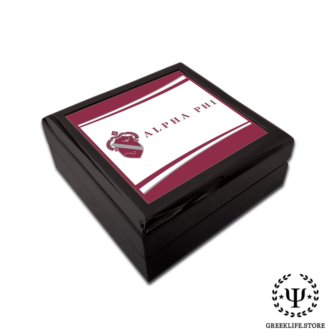 Alpha Phi Keepsake Box Wooden — GreekLife.Store