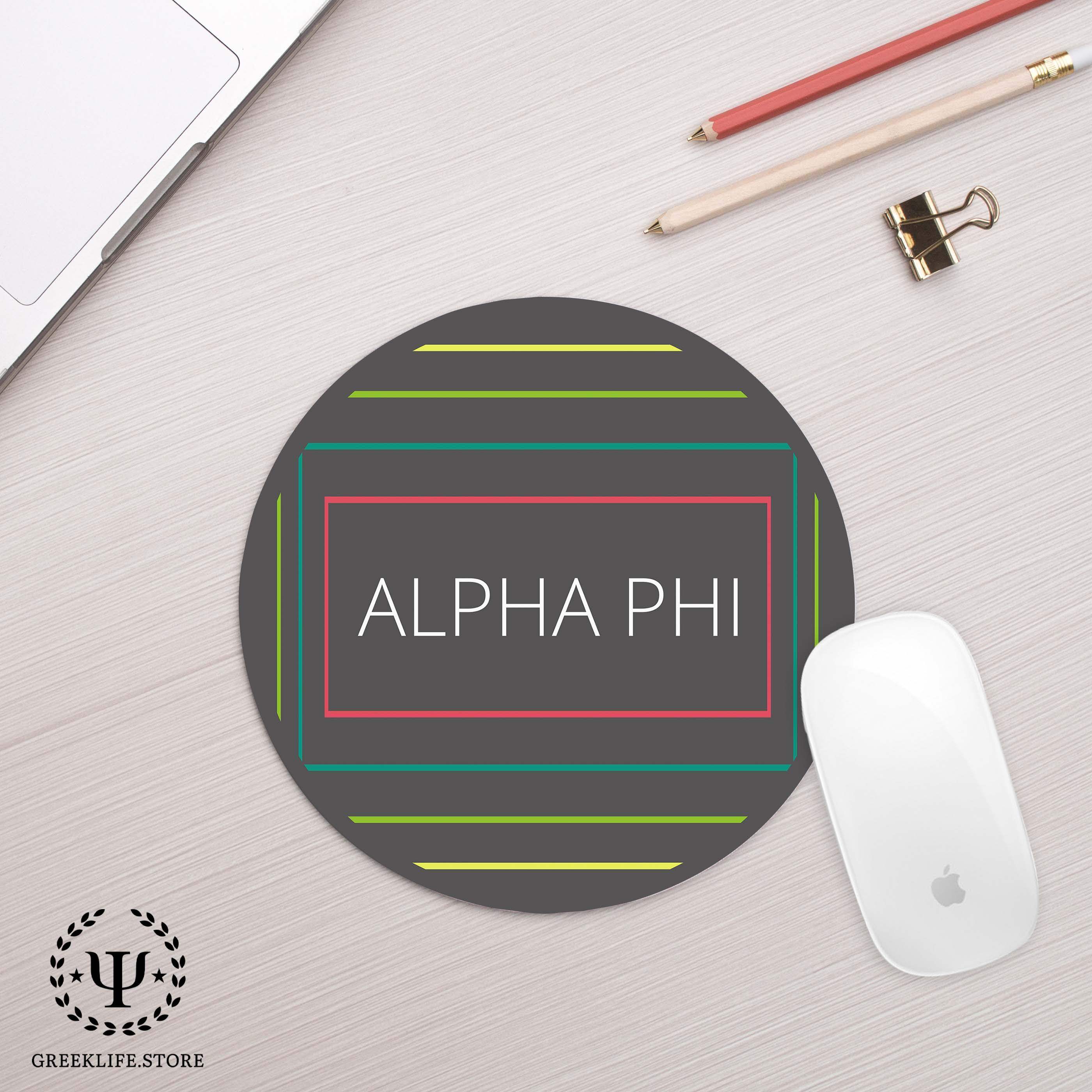 Alpha Phi Mouse Pad Round — GreekLife.Store