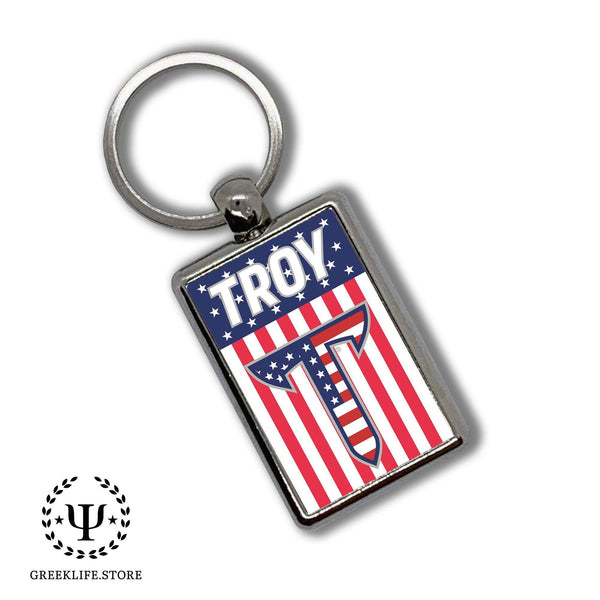 Troy University Keychain Rectangular — GreekLife.Store