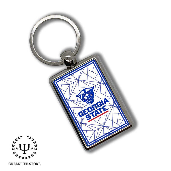 Georgia State University Keychain Rectangular — GreekLife.Store