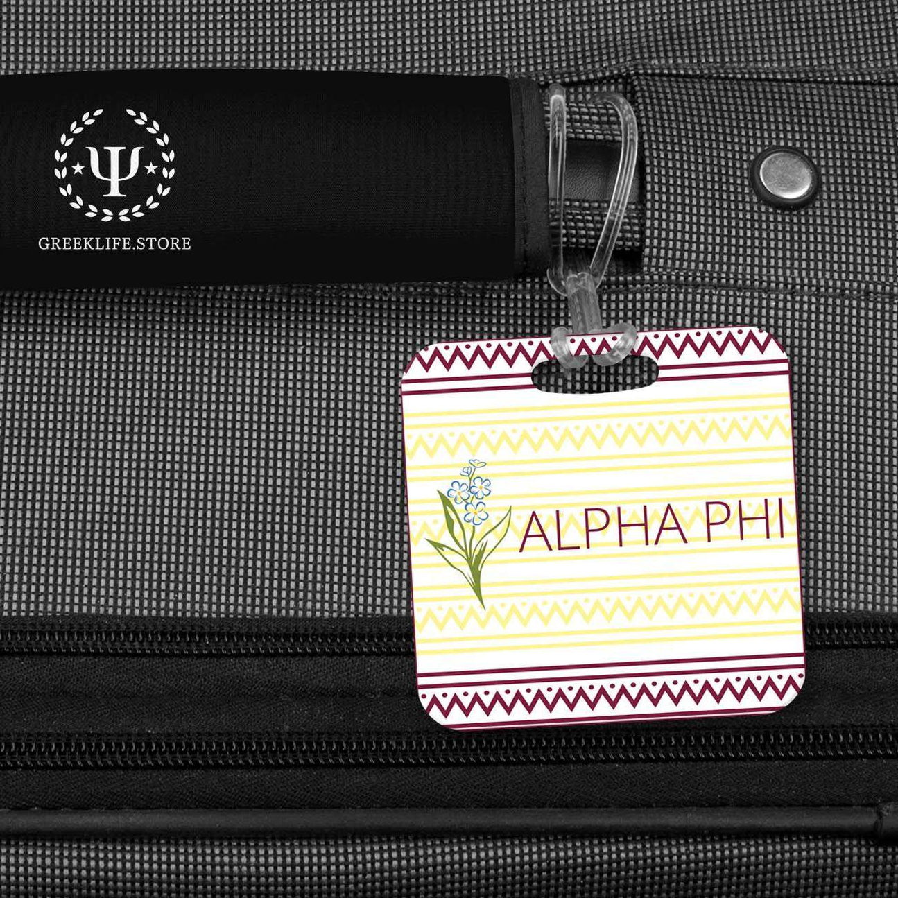 Alpha Phi Luggage Bag Tag (square) — GreekLife.Store