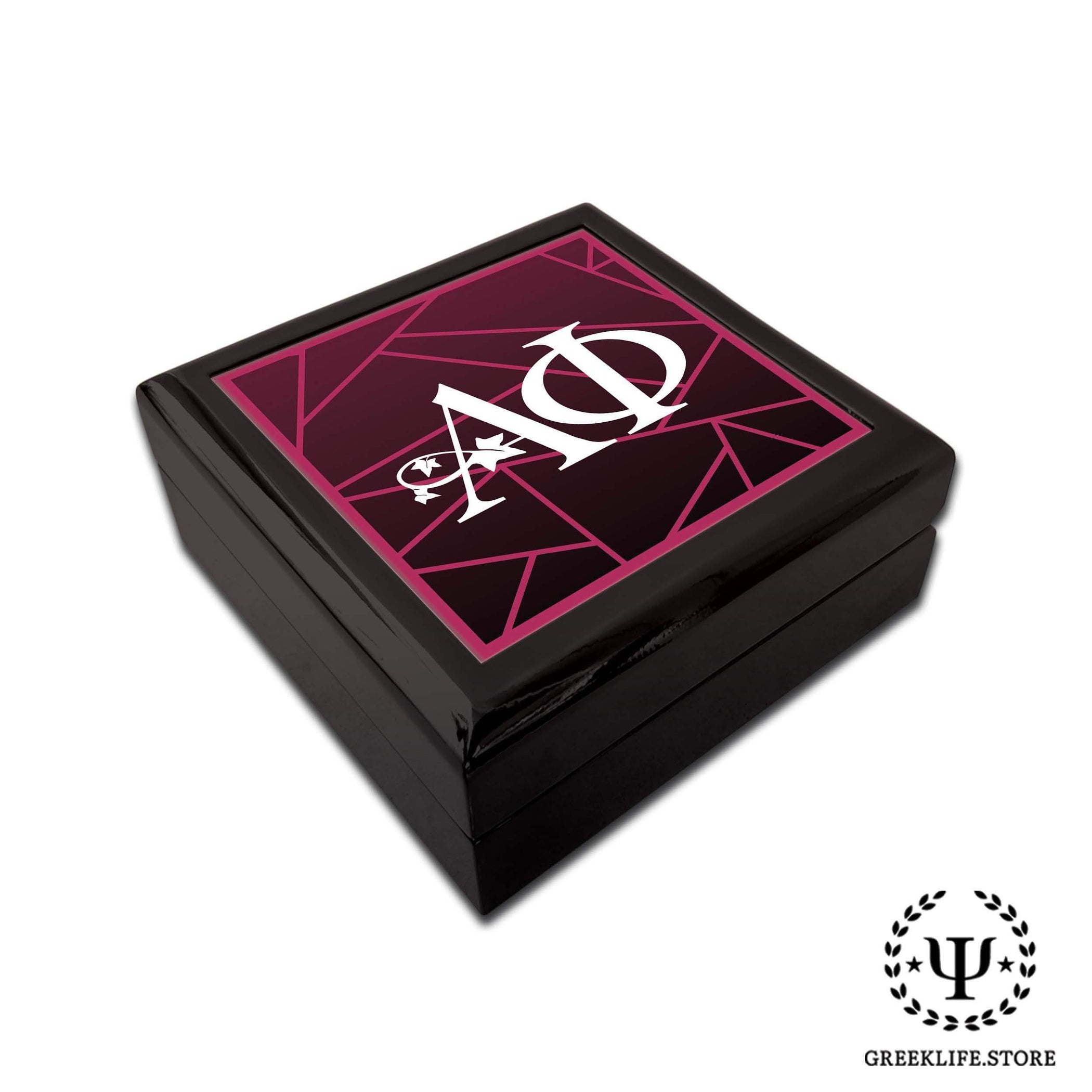 Alpha Phi Keepsake Box Wooden — GreekLife.Store