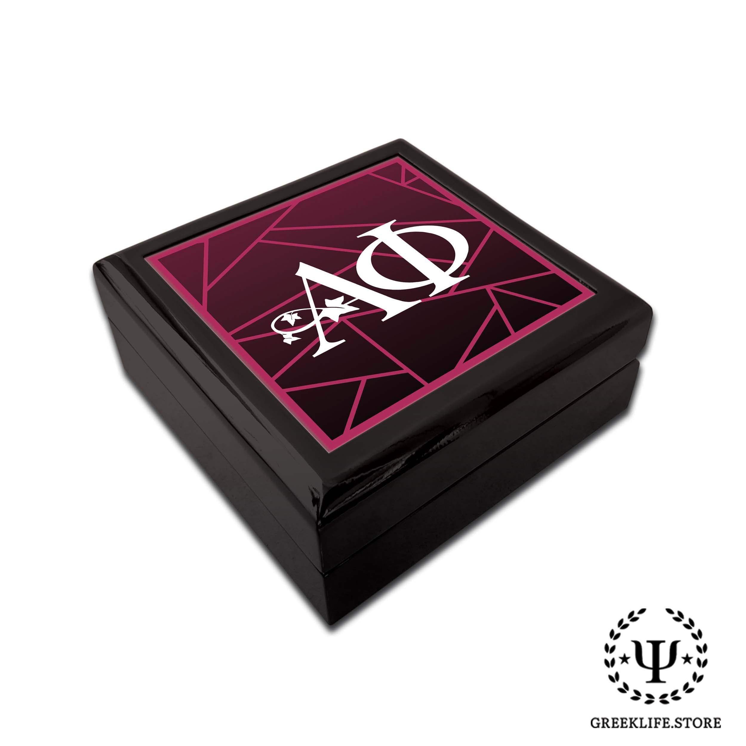 Alpha Phi Keepsake Box Wooden — GreekLife.Store
