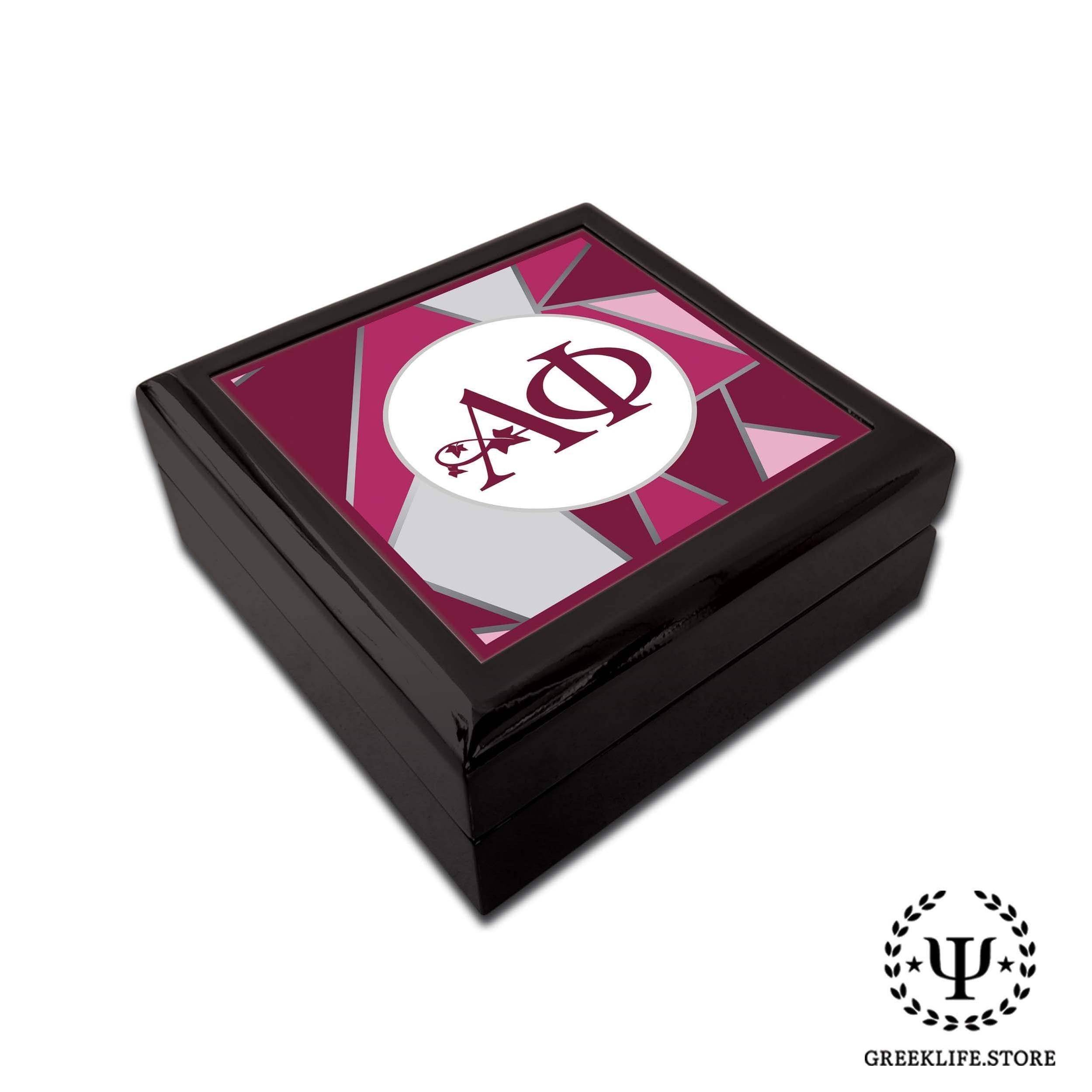 Alpha Phi Keepsake Box Wooden — GreekLife.Store