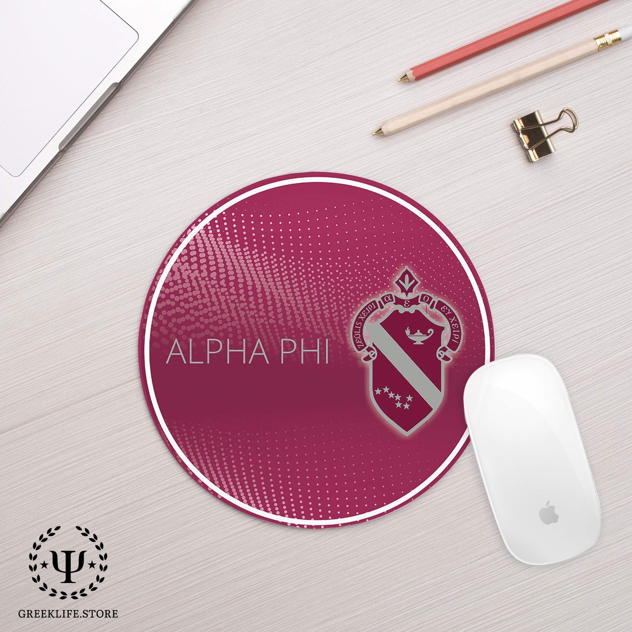 Alpha Phi Mouse Pad Round — GreekLife.Store