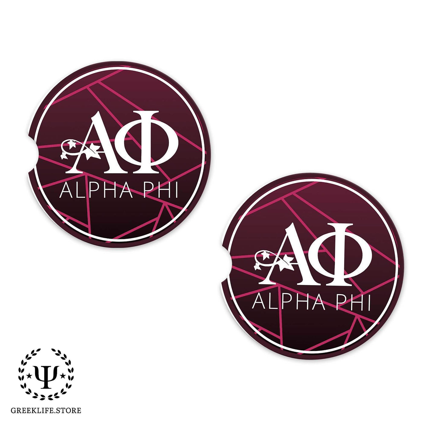 Alpha Phi Car Cup Holder Coaster (Set of 2) — GreekLife.Store