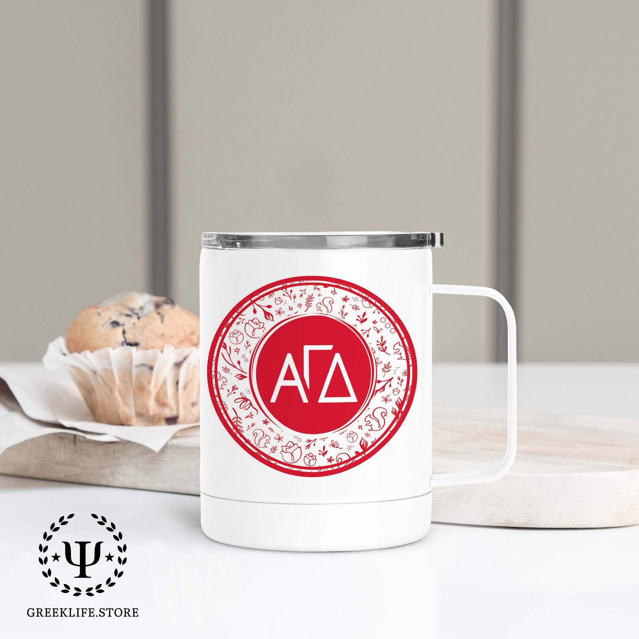 Alpha Gamma Delta Stainless Steel Travel Mug 13 OZ — GreekLife.Store