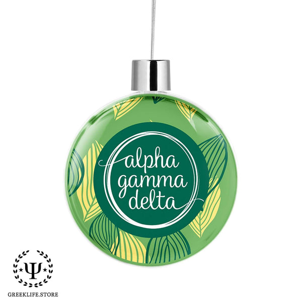 Alpha Gamma Delta Christmas Ornament Flat Round — GreekLife.Store