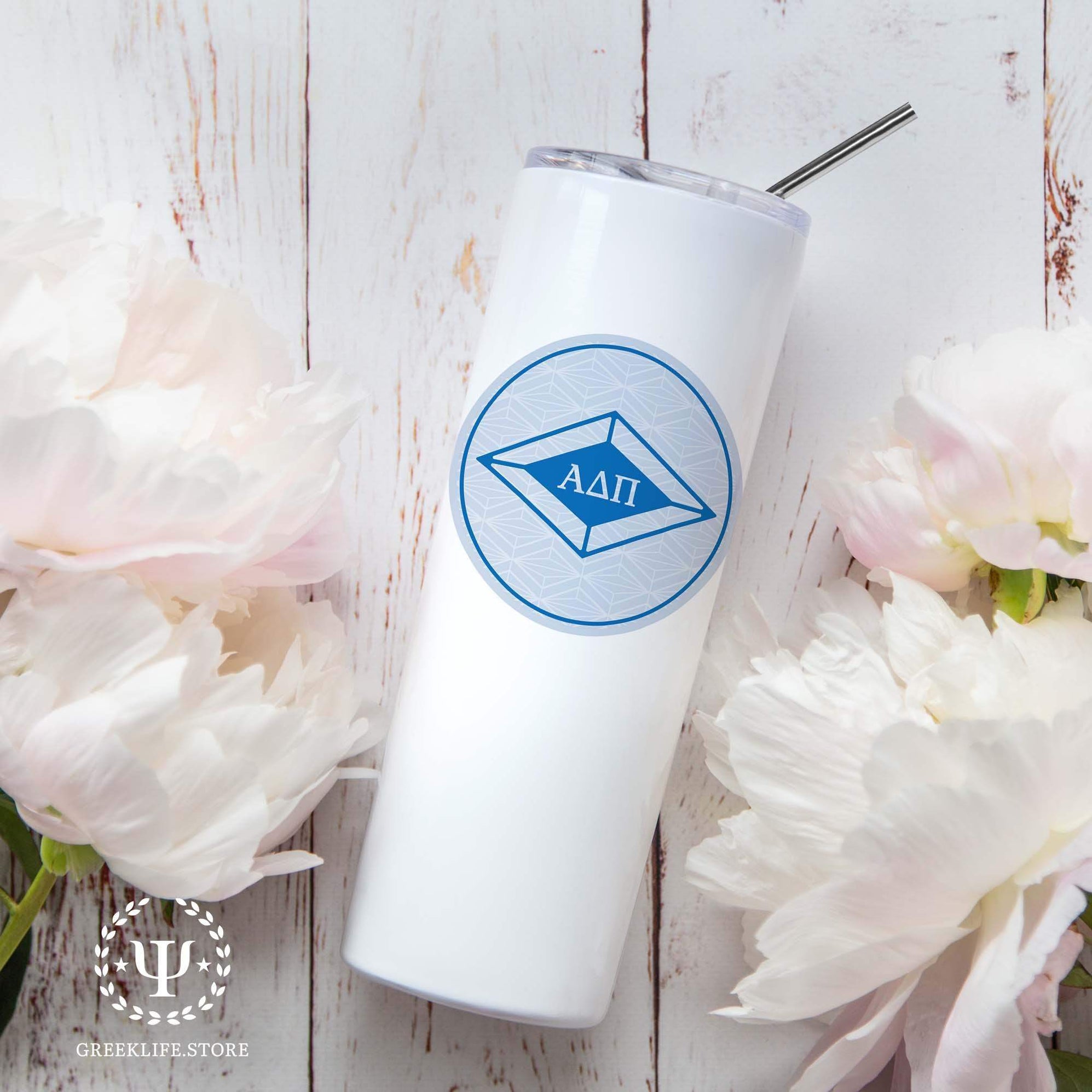 Alpha Delta Pi Stainless Steel Skinny Tumbler 20 OZ — GreekLife.Store