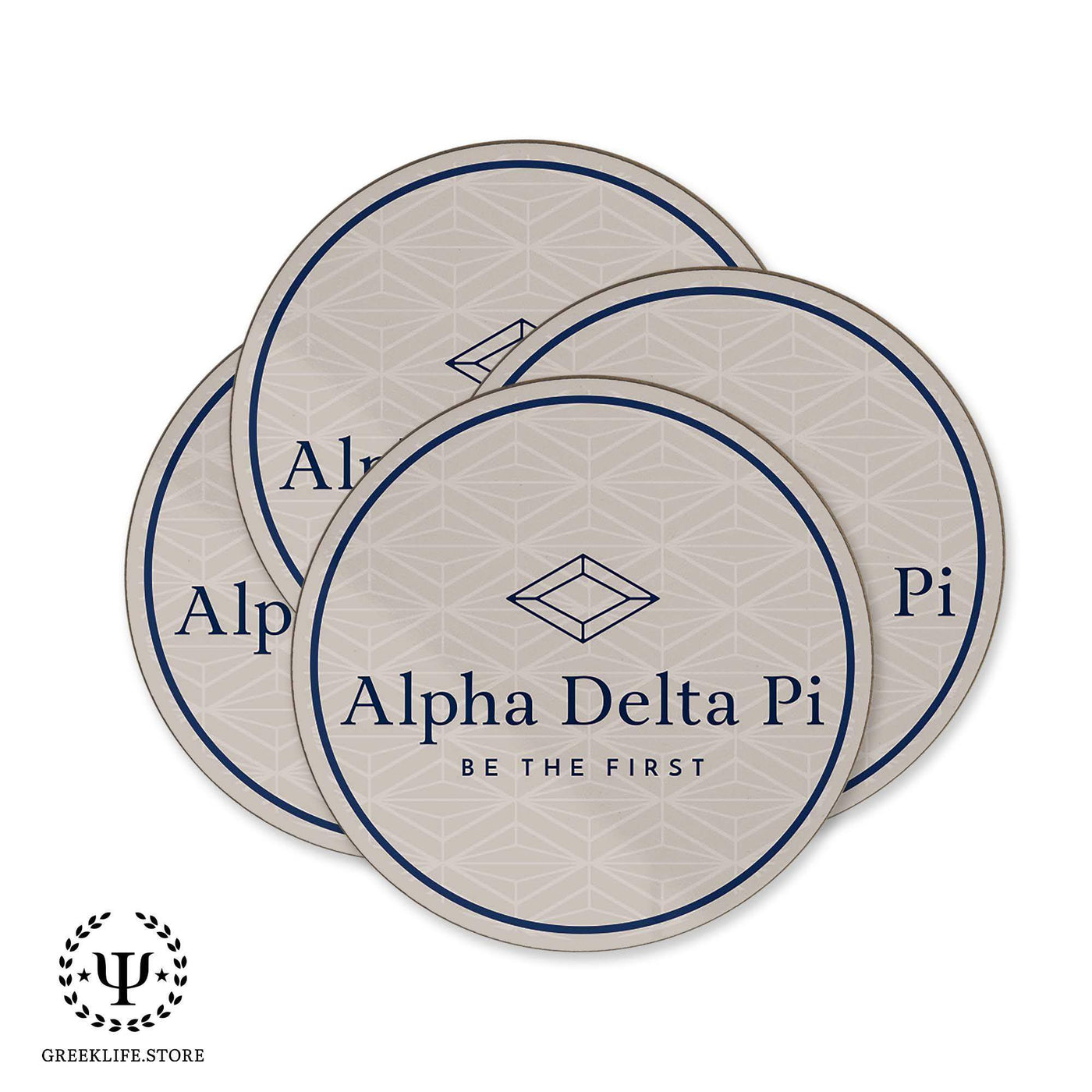 Alpha Delta Pi Beverage coaster round (Set of 4) — GreekLife.Store