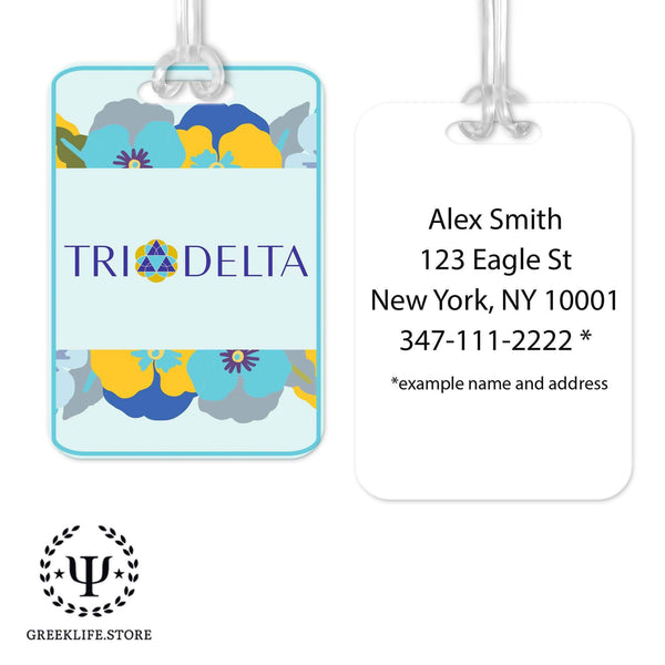 Delta Delta Delta Luggage Bag Tag (Rectangular) — GreekLife.Store